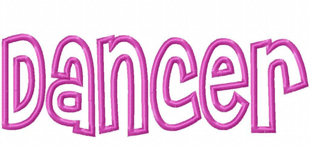 Dancer Applique Machine Embroidery Design 4 Sizes | Etsy