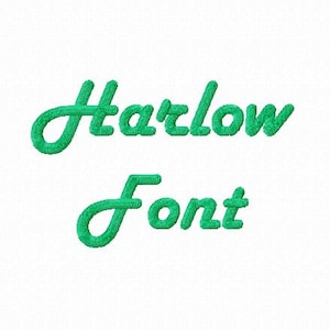 Harlow Machine Embroidery Font Alphabet 3 Sizes - Etsy