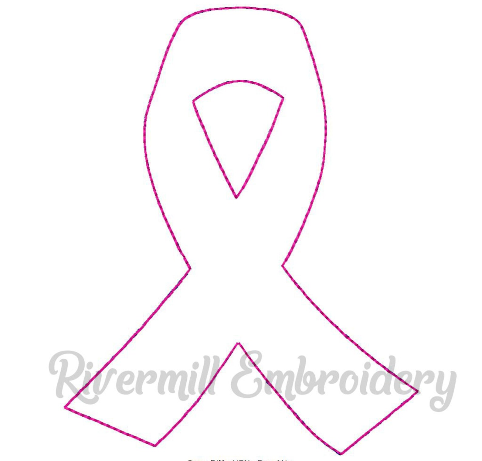 Raggy Applique Awareness Ribbon Machine Embroidery Design 4 - Etsy
