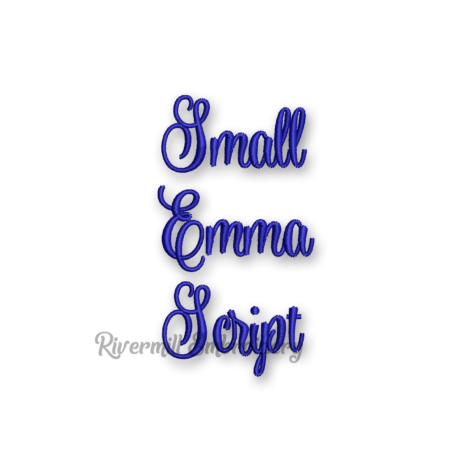 Small Emma Script Machine Embroidery Font Monogram Alphabet - Etsy