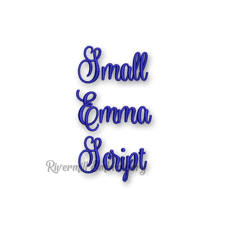 Small Emma Script Machine Embroidery Font Monogram Alphabet - Etsy