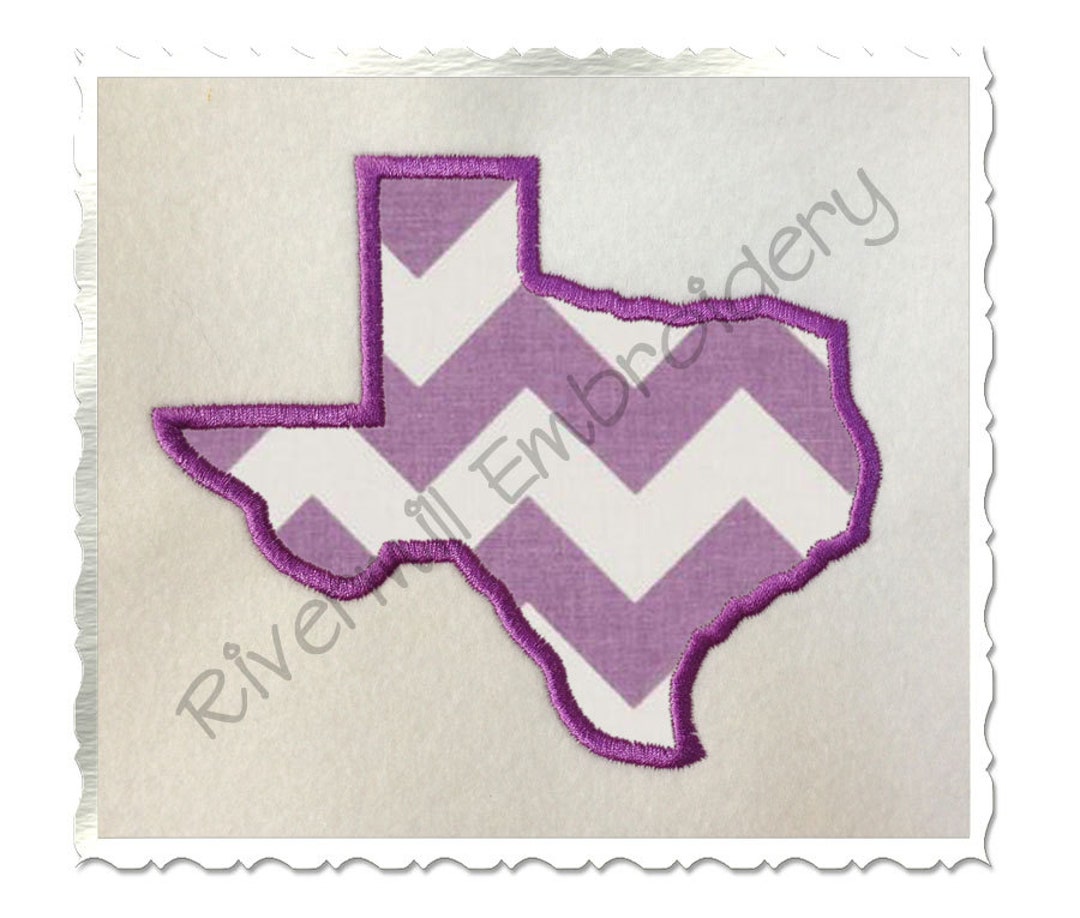 State of Texas Applique Machine Embroidery Design - 4 Sizes - Instant ...