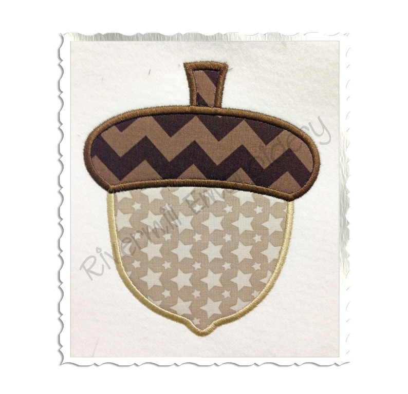 Applique Acorn Machine Embroidery Design - 4 Sizes - Instant Download ...