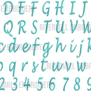 Lucinda Handwriting Machine Embroidery Font Monogram Alphabet - 3 Sizes ...