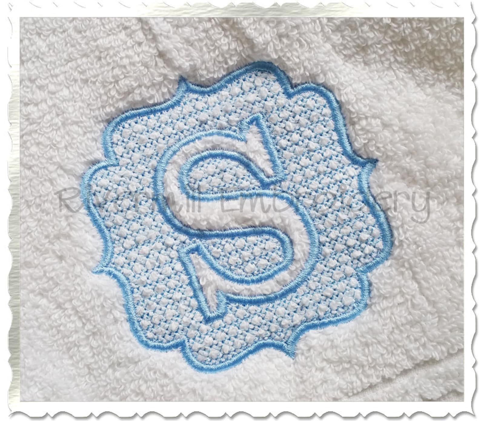 5 Inch Size Embossed Machine Embroidery Monogram Alphabet - Etsy