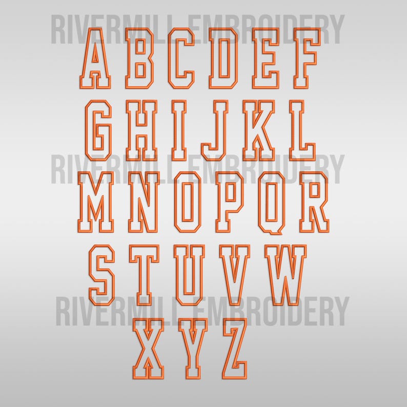 Tall Varsity Collegiate Academic Applique Machine Embroidery Font ...
