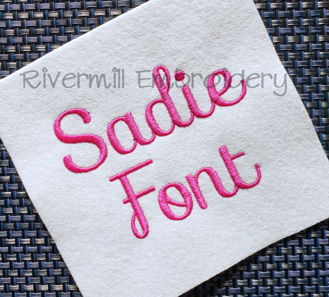 Sadie Machine Embroidery Font Monogram Alphabet 3 Sizes - Etsy