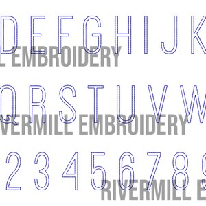 Small Tall Thin Outline Machine Embroidery Font Monogram Alphabet - 3 ...