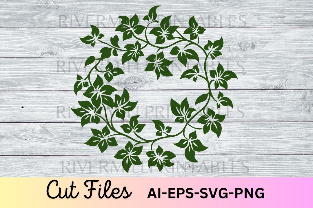 Wreath of Ivy SVG EPS Cut File Cricut Silhouette Stencil Vector - Etsy