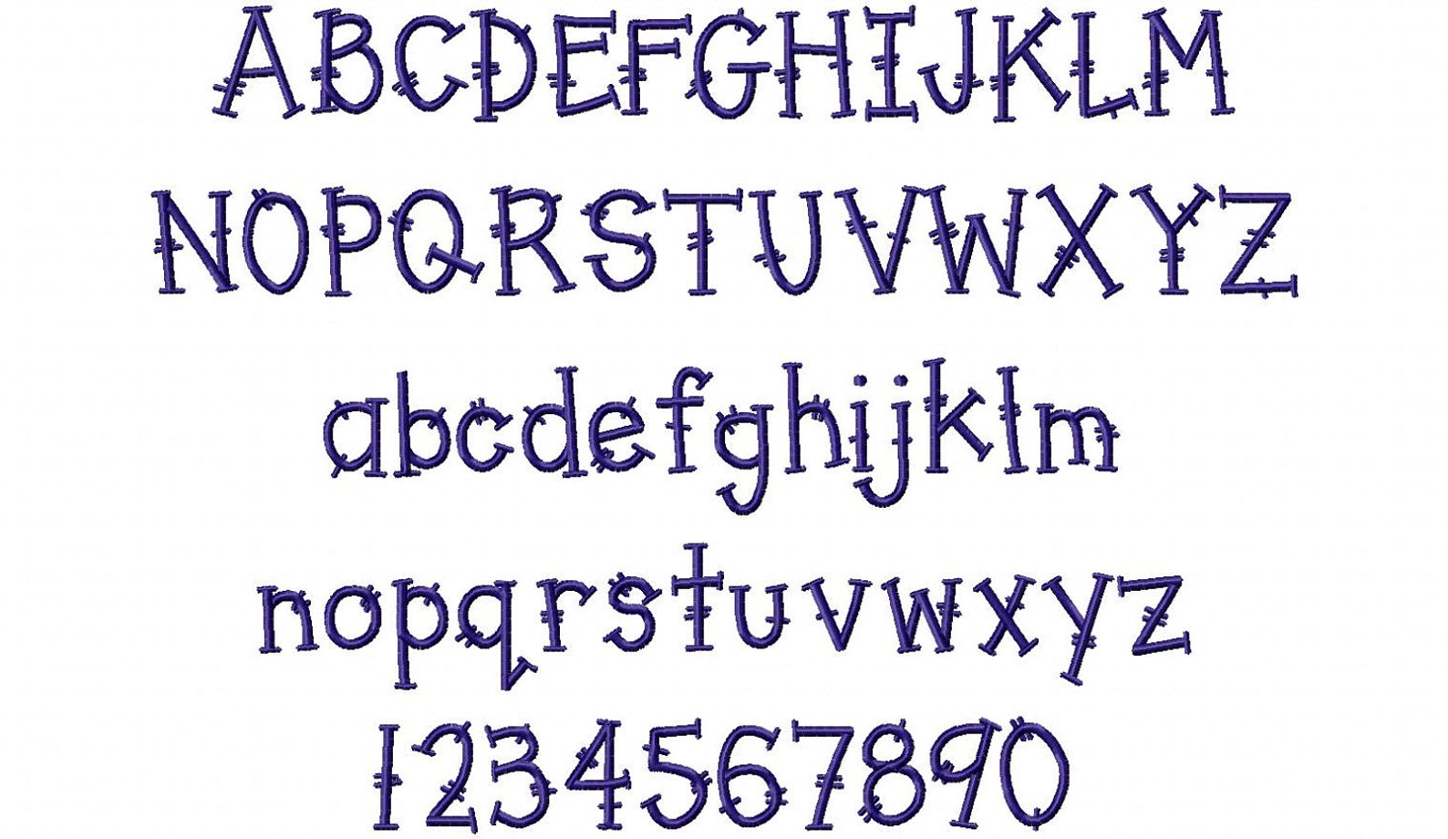 Frankie Machine Embroidery Font Monogram Alphabet 3 Sizes - Etsy