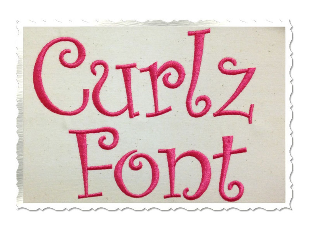 Curlz Machine Embroidery Font Monogram Alphabet - 3 Sizes - BX Files ...