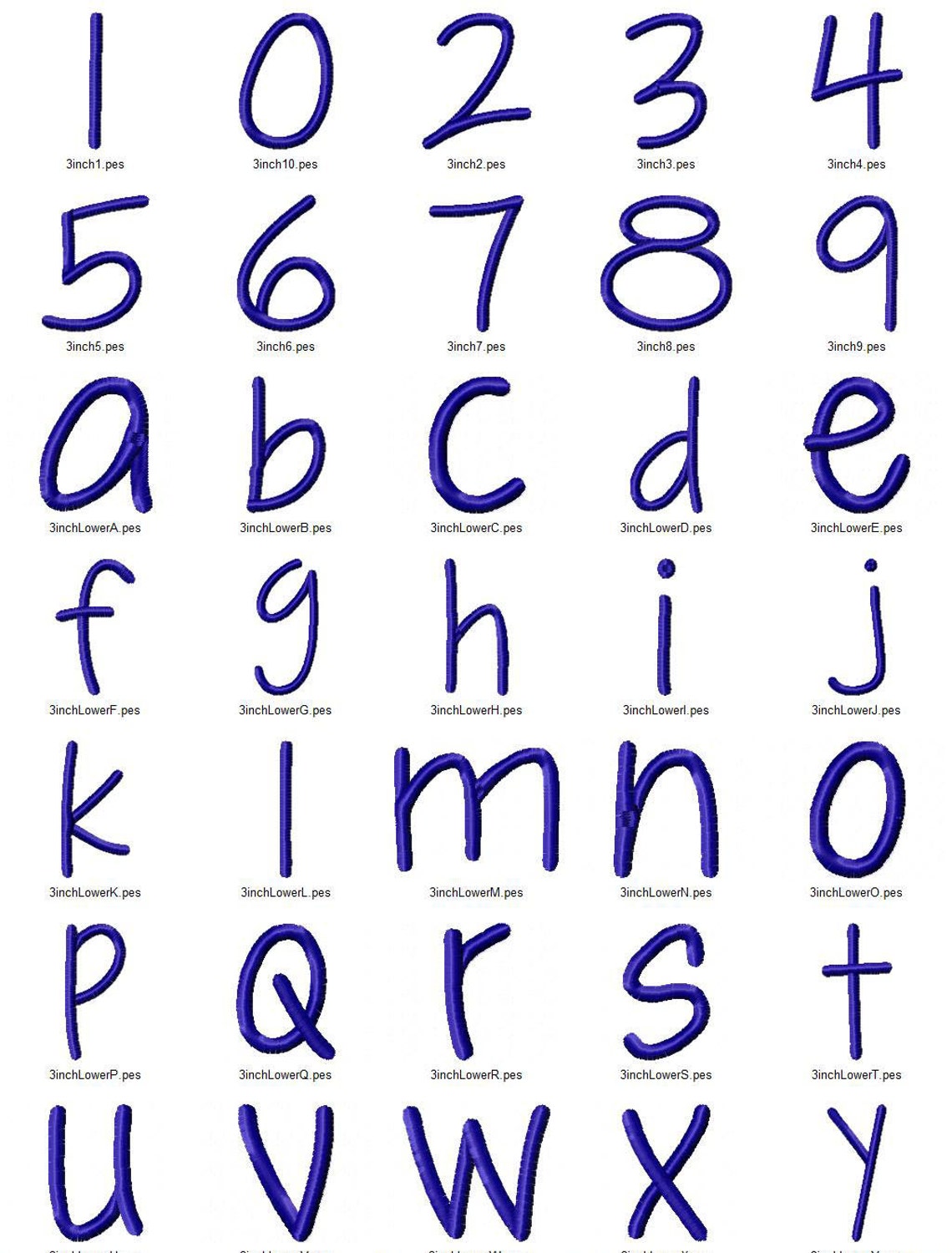 Shelley Machine Embroidery Font Monogram Alphabet - 3 Sizes - BX Files ...