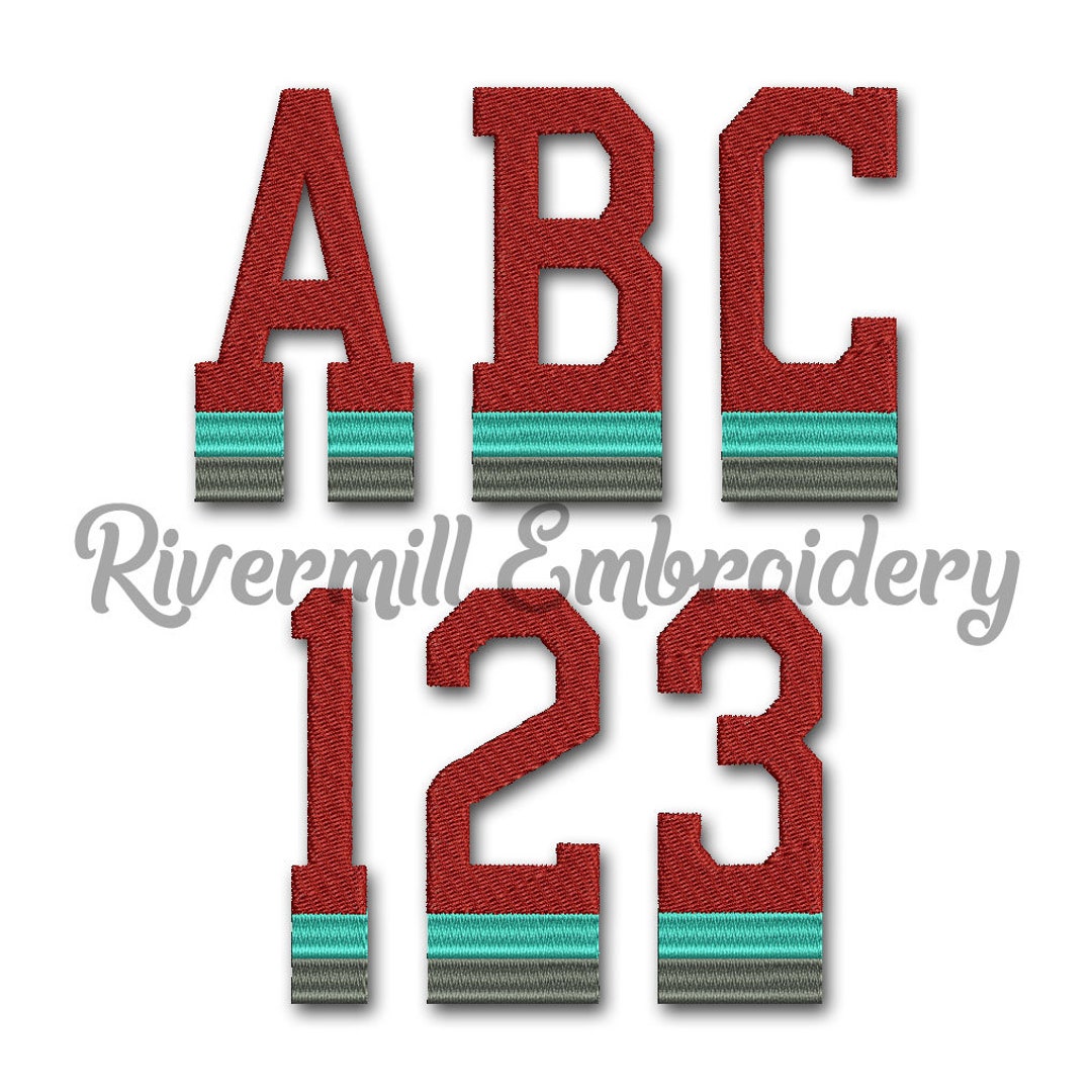 Large Stacks Machine Embroidery Font Monogram Alphabet - 3 Sizes - BX ...