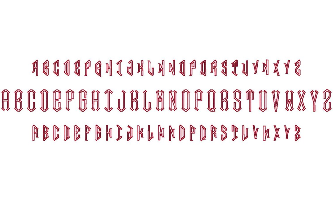 Point Monogram Applique W/ Bean Stitch Machine Embroidery Font - Etsy