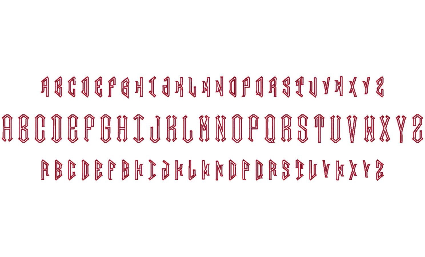 Point Monogram Applique W/ Bean Stitch Machine Embroidery Font - Etsy