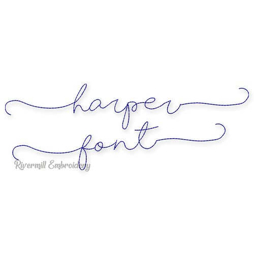 Hadley Vintage Bean Stitch Machine Embroidery Font Monogram - Etsy