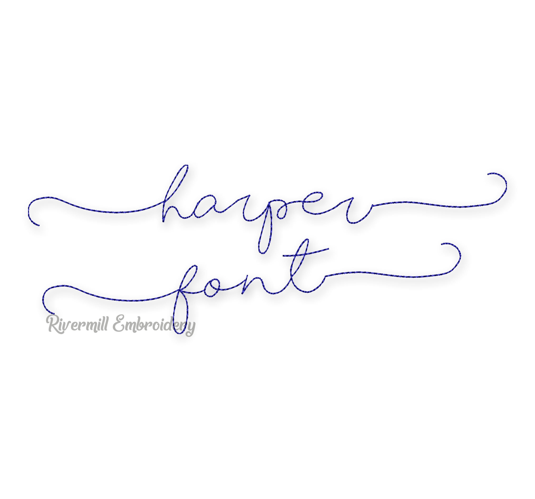 Small Harper Vintage Stitch Machine Embroidery Font Monogram Alphabet ...