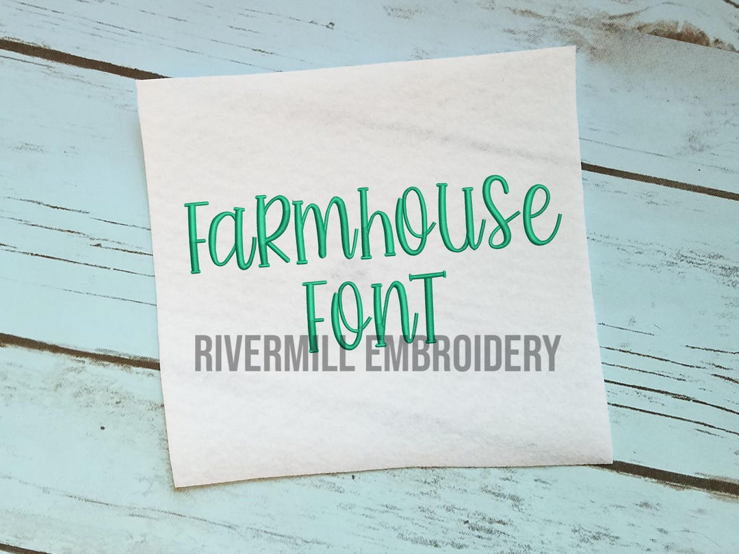 Farmhouse Machine Embroidery Font Monogram Alphabet - 3 Sizes - BX ...