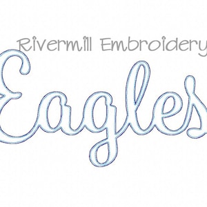 Eagles Script Raggy Applique Machine Embroidery Design - 4 Sizes ...