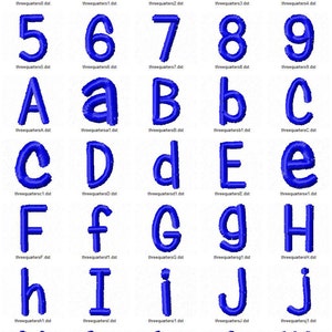 Small Mini Candy Machine Embroidery Font Monogram Alphabet - 1/2" & 3/4 ...