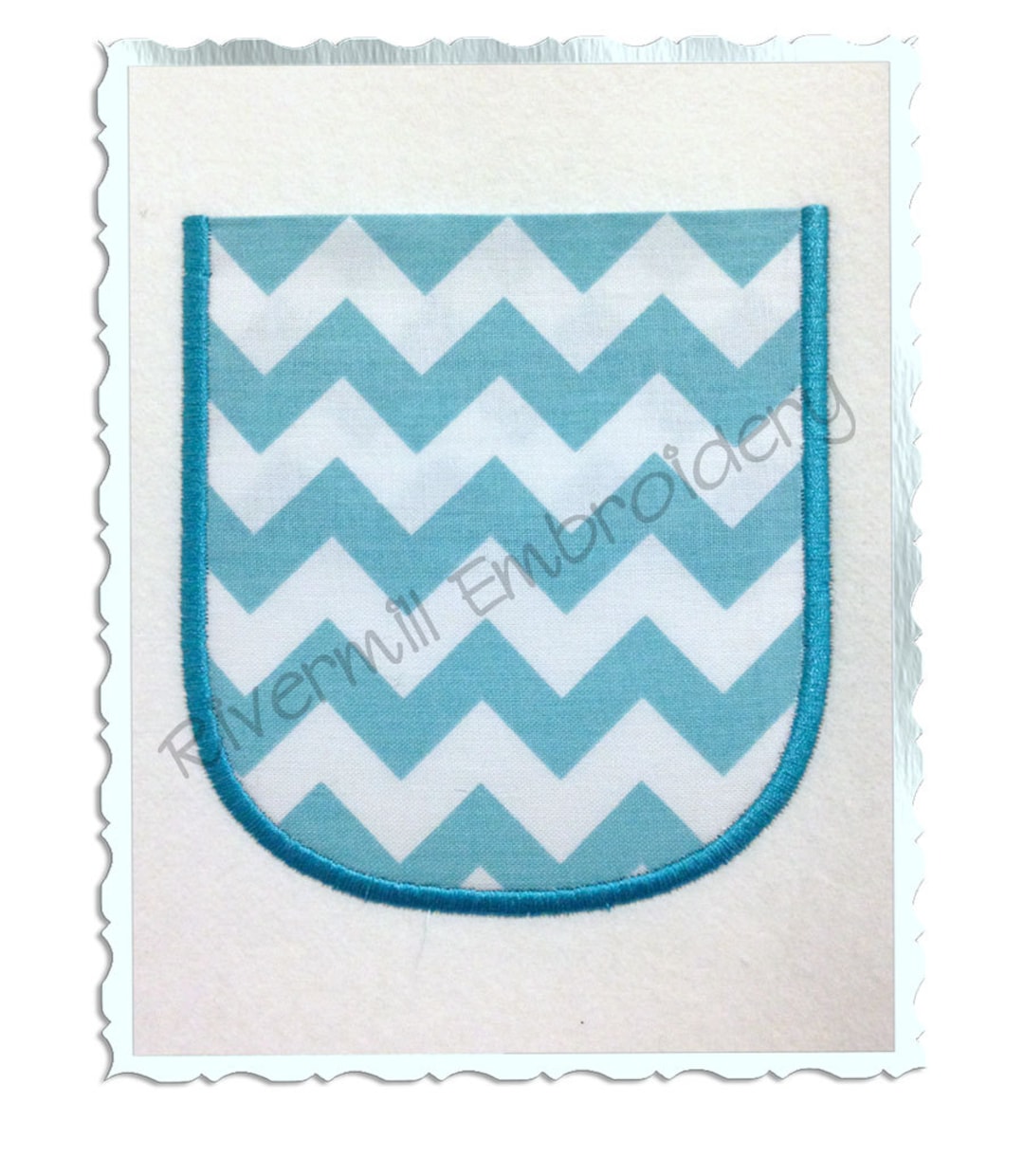 Applique Rounded Edge Pocket Machine Embroidery Design - 7 Sizes ...