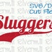 SVG DXF Sluggers With Swash Word Cut File - Etsy