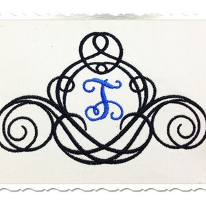 Fancy Monogram Font Frame Machine Embroidery Design - 3 Sizes - Etsy