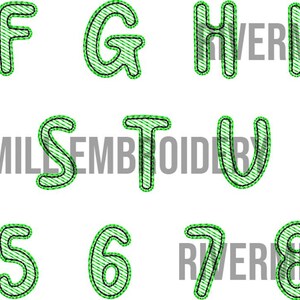 Quincy Machine Embroidery Font Monogram Alphabet - 3 Sizes Sketch Style ...