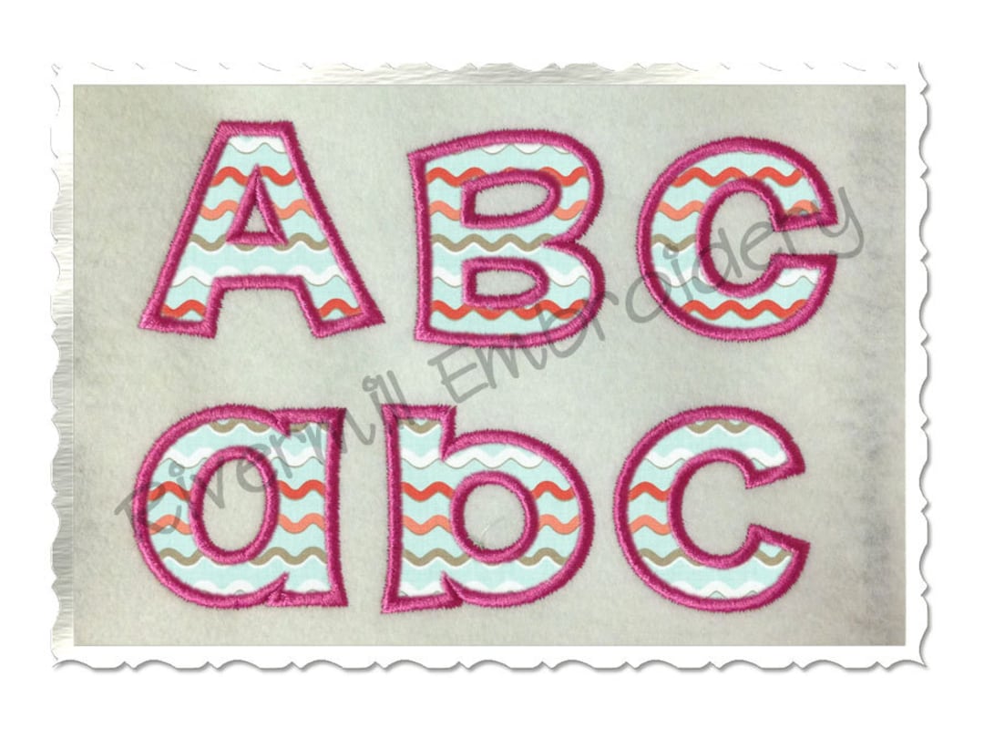Small 2 Inch Happy Applique Machine Embroidery Font Monogram Alphabet ...