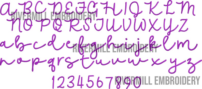 Pacific Script Machine Embroidery Font Monogram Alphabet - 3 Sizes - BX ...