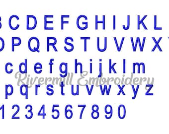 Quarter Inch Font Embroidery - Etsy