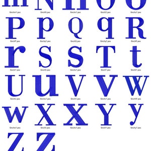 Large Georgia Machine Embroidery Font Alphabet - 3 Sizes - BX Files ...