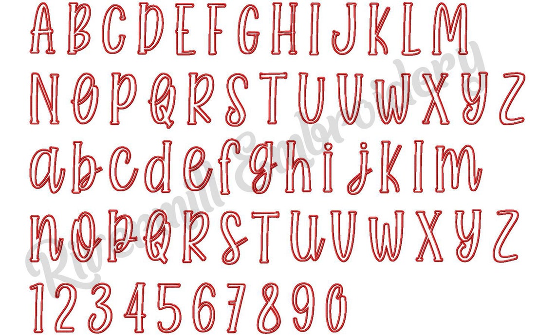 Farmhouse Applique Machine Embroidery Font Alphabet - 4 Sizes - BX ...