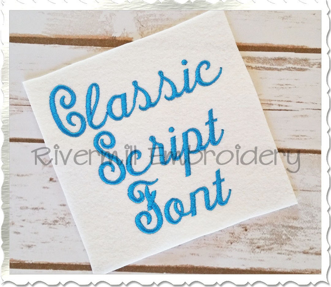 Classic Script Machine Embroidery Font Monogram Alphabet - 3 Sizes - BX ...
