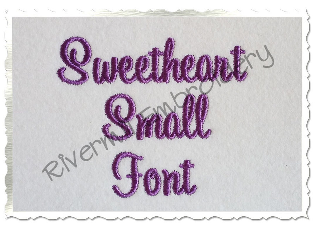 Small Mini Sweetheart Machine Embroidery Font Monogram Alphabet - 3/4 ...