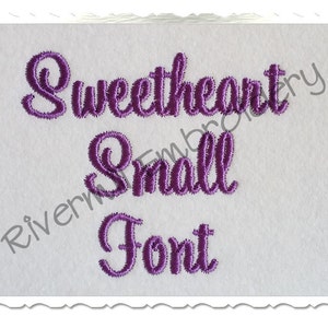 Small Mini Sweetheart Machine Embroidery Font Monogram Alphabet - 3/4 ...