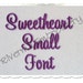 Small Mini Sweetheart Machine Embroidery Font Monogram | Etsy