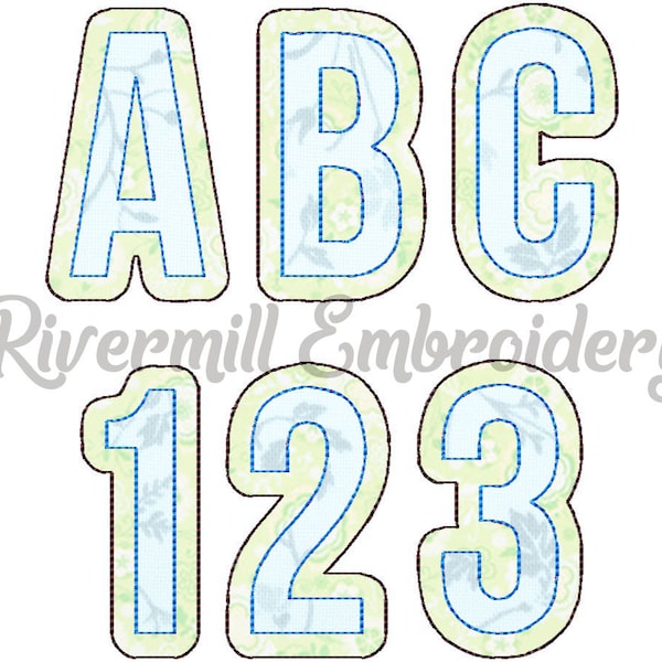 Double Stack Applique Font - Etsy