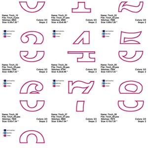 Split Applique Numbers Machine Embroidery Design - 5 Sizes (no Bar in ...