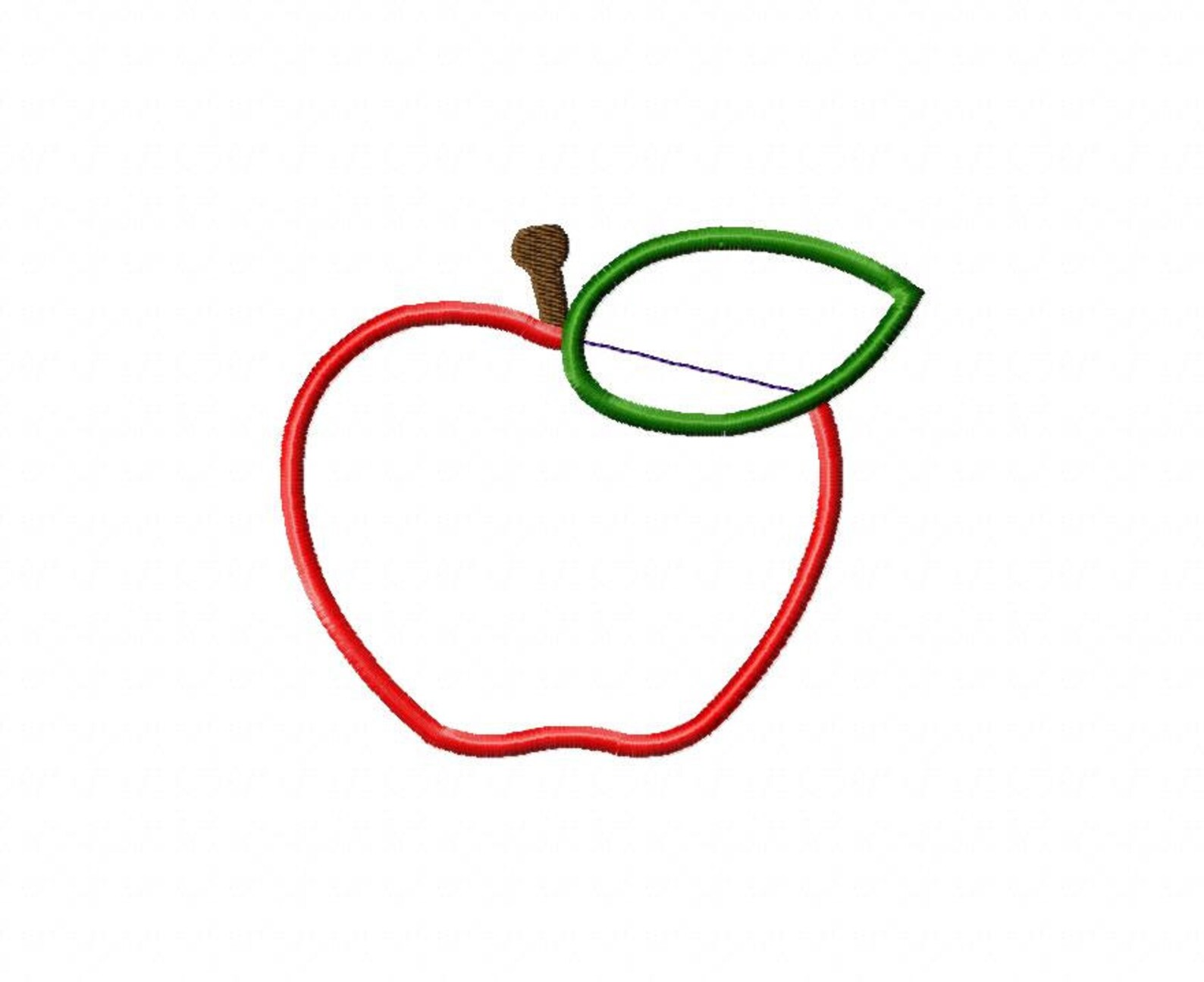 Apple Applique Machine Embroidery Design 4 Sizes - Etsy