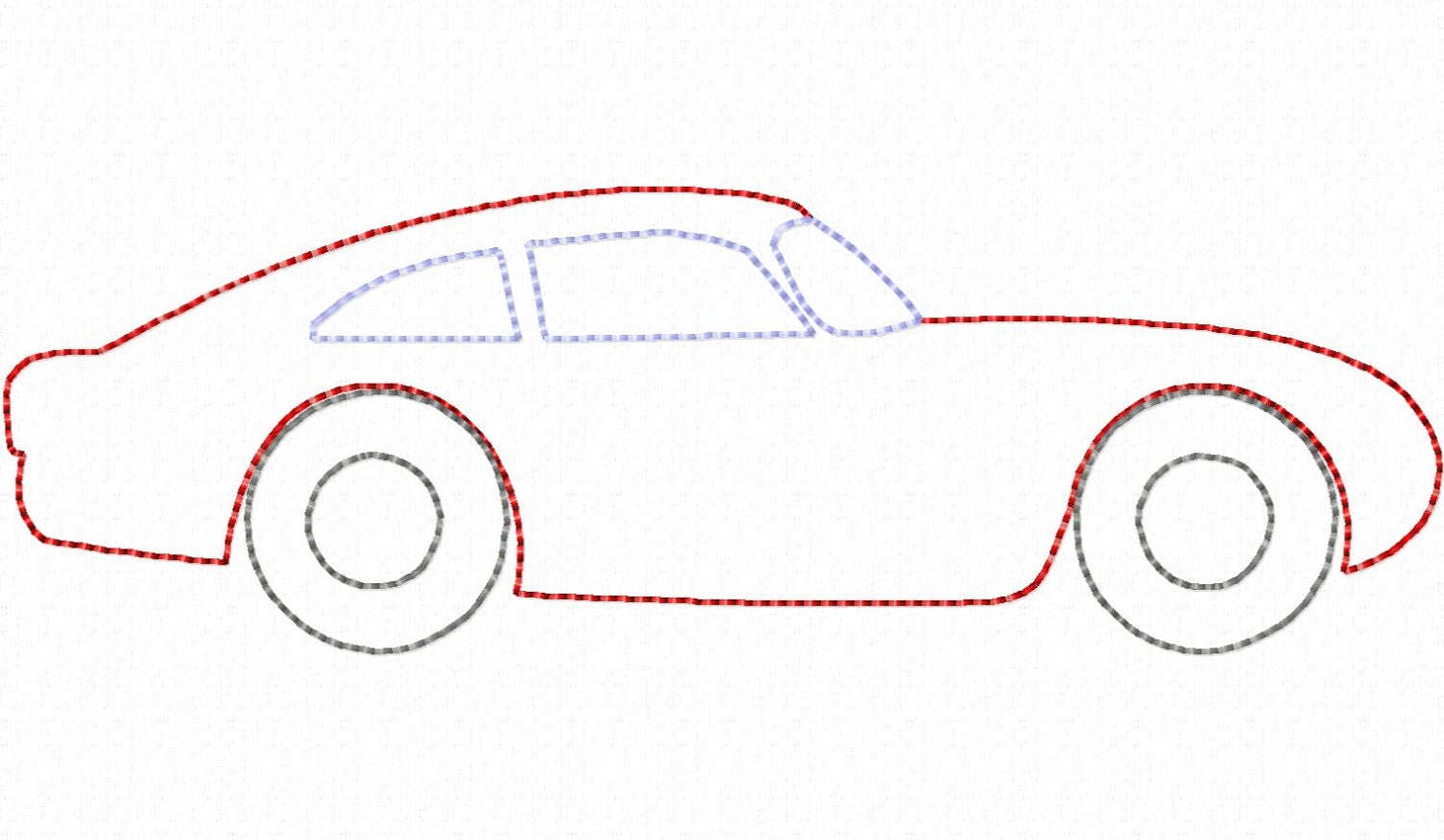 Vintage Style Muscle Car Machine Embroidery Design - Etsy