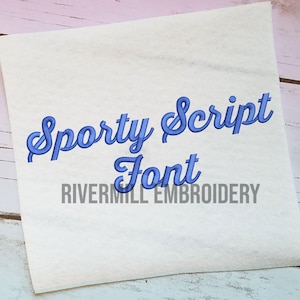 Sporty Script Machine Embroidery Font Monogram Alphabet - 3/4" - 1" - 1 ...