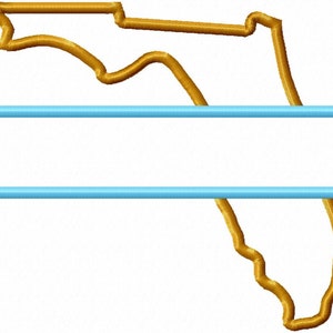 Split Applique State of Florida Machine Embroidery Design - 4 Sizes ...