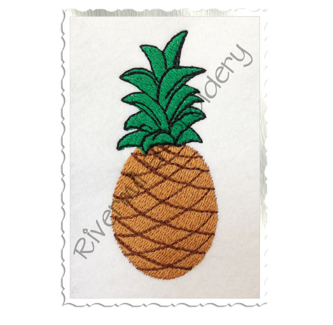 Small Pineapple Machine Embroidery Design - 4 Sizes - Etsy