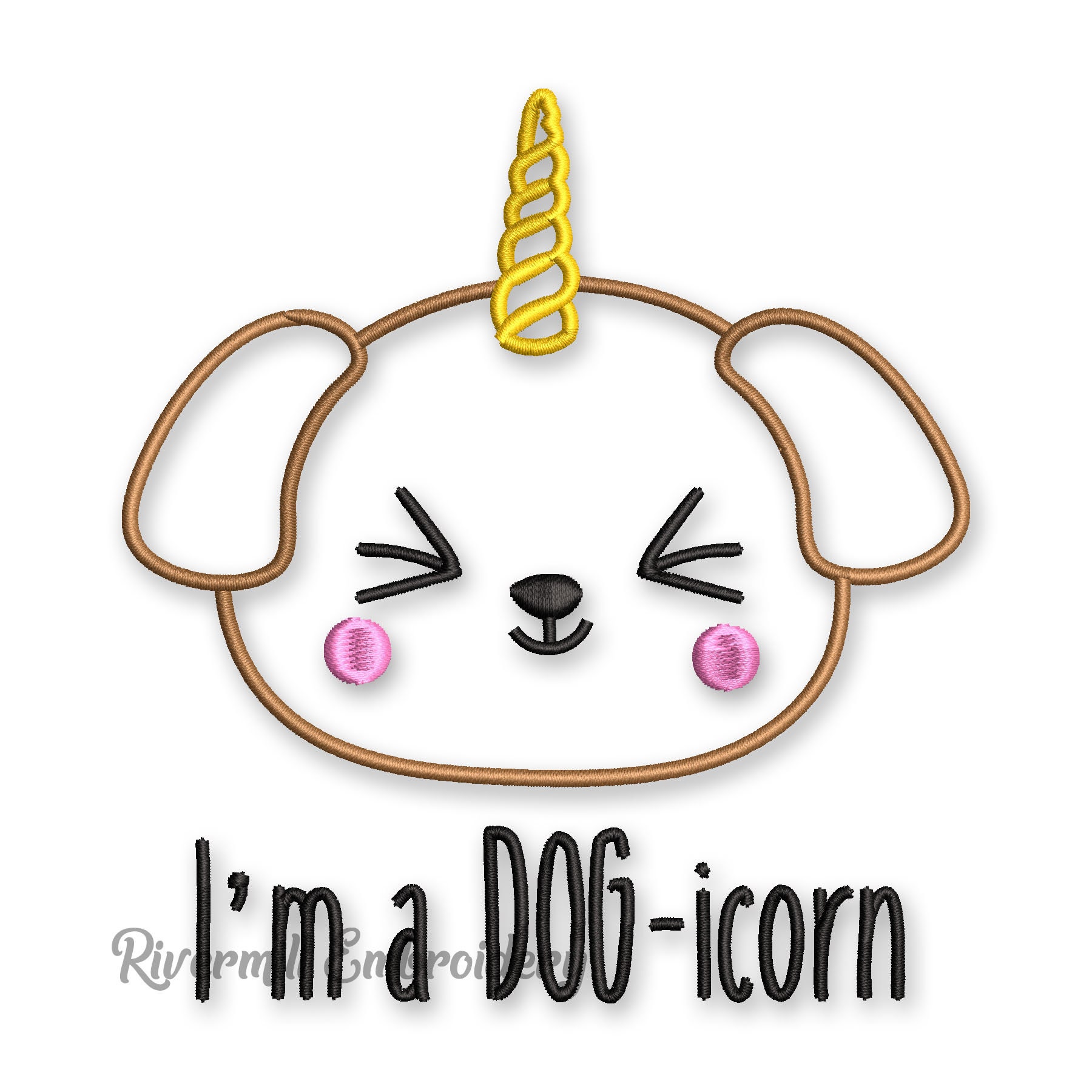 I'm A Dog-icorn Dog Unicorn Machine Embroidery Design 4 | Etsy