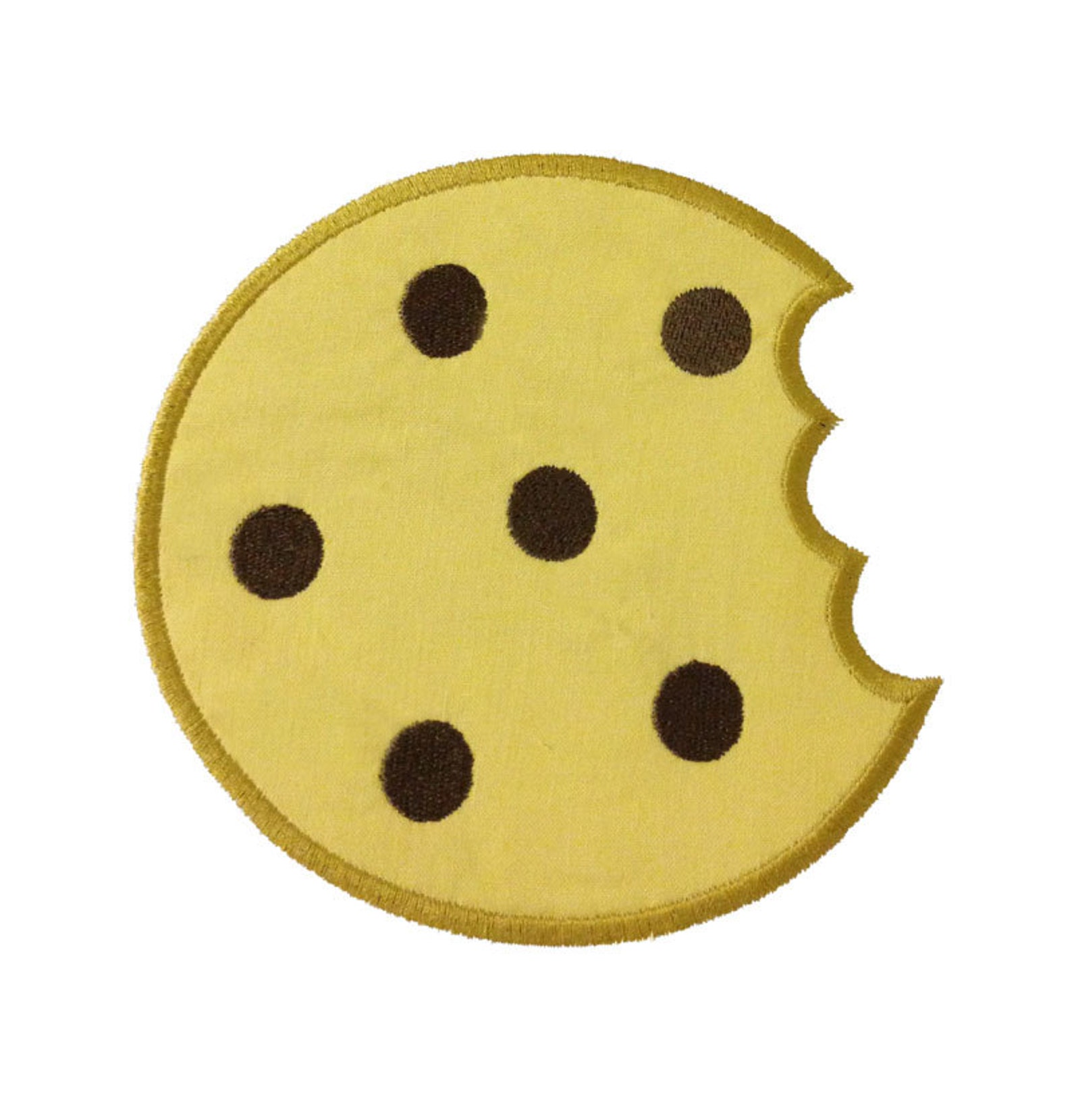 Applique Chocolate Chip Cookie With A Bite Missing Machine Embroidery ...