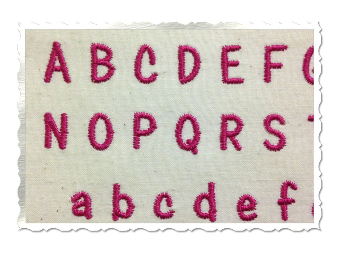 Small Mini Candy Machine Embroidery Font Monogram Alphabet - 1/2" & 3/4 ...