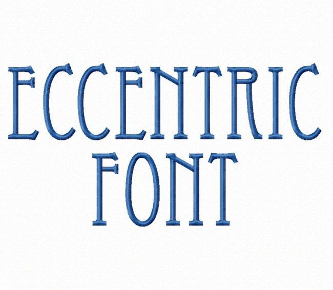 Eccentric Machine Embroidery Font Monogram Alphabet - 3 Sizes - BX ...