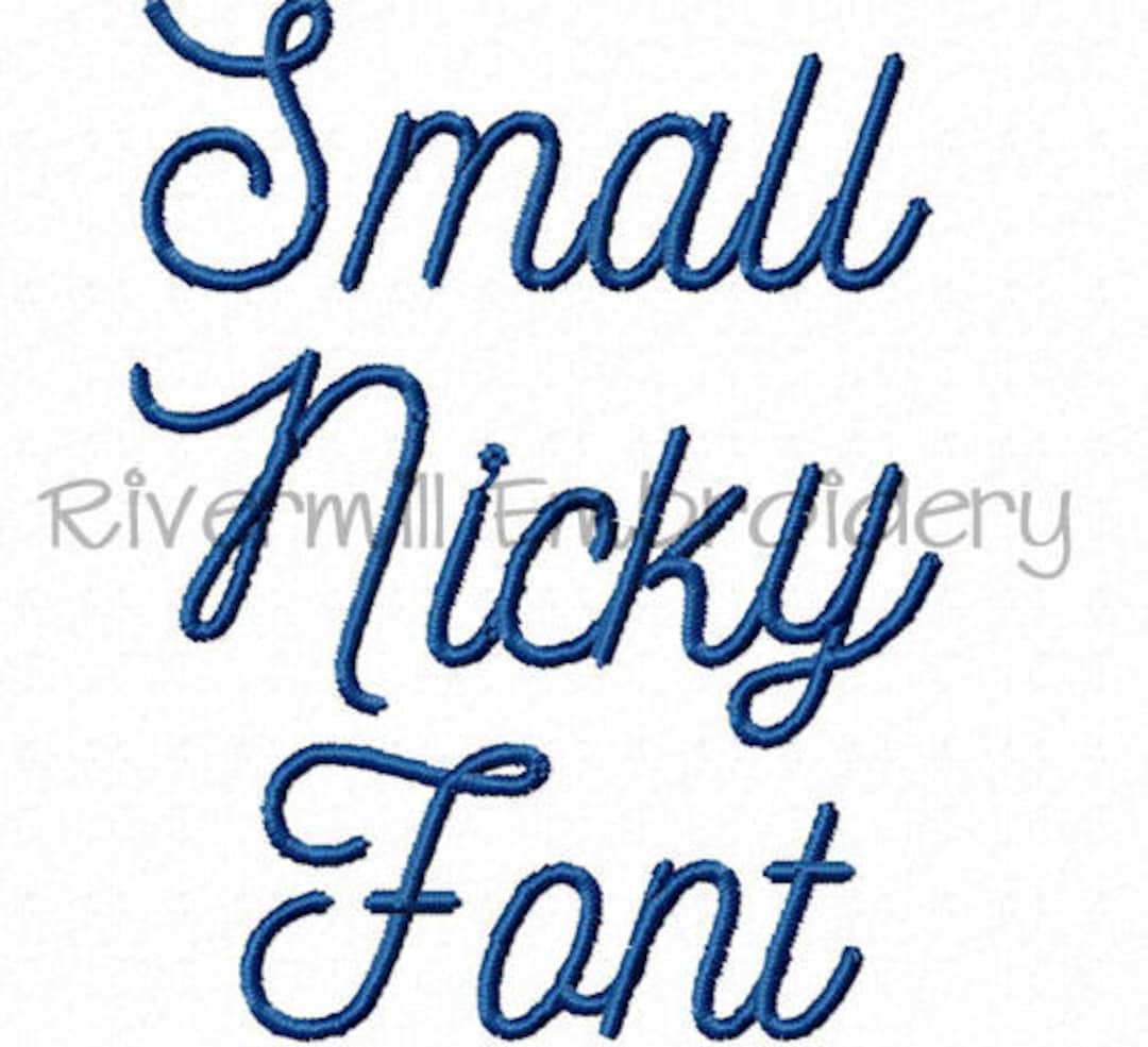 3/4" Size Only - Nicky Machine Embroidery Font Monogram Alphabet - BX ...