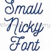 3/4 Size Only Nicky Machine Embroidery Font Monogram | Etsy